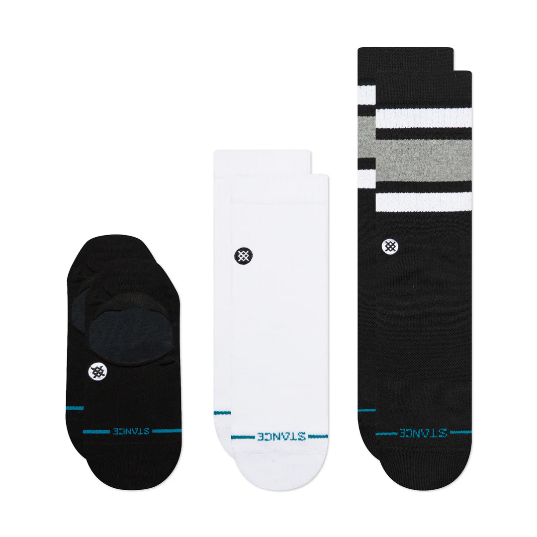 Stance Icon Series Socks 3 Pack - Black White – Rumors Skate and Snow